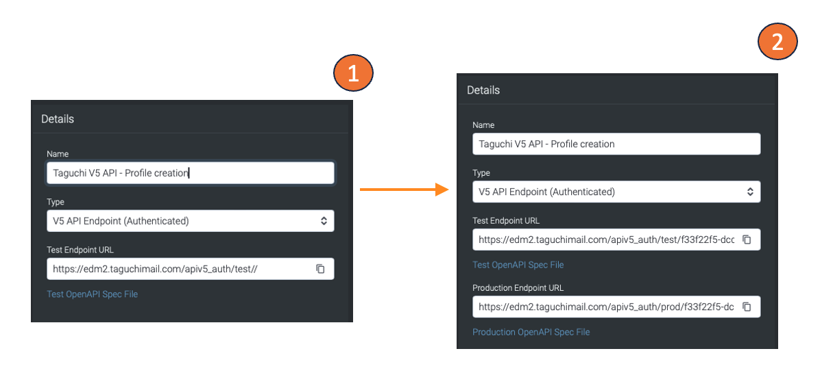 V5 Api Endpoint (Authenticated) Integration - Taguchi Support